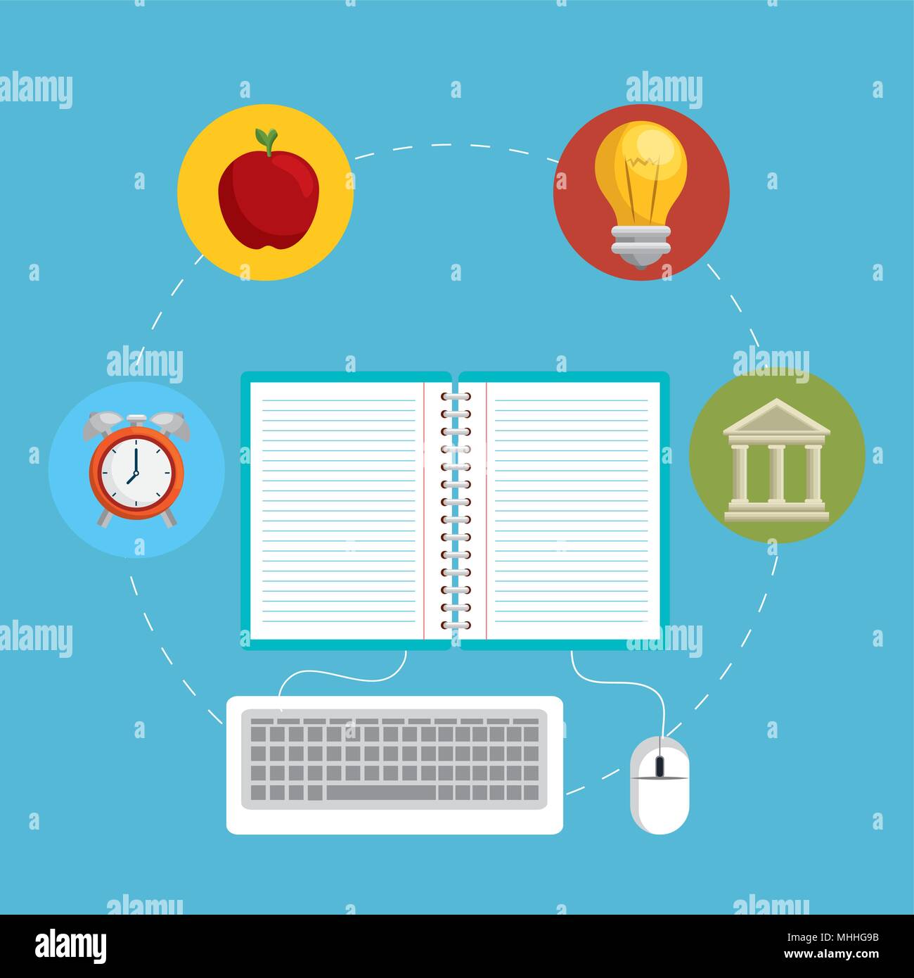 education easy learning set icons Stock Vector Image & Art - Alamy