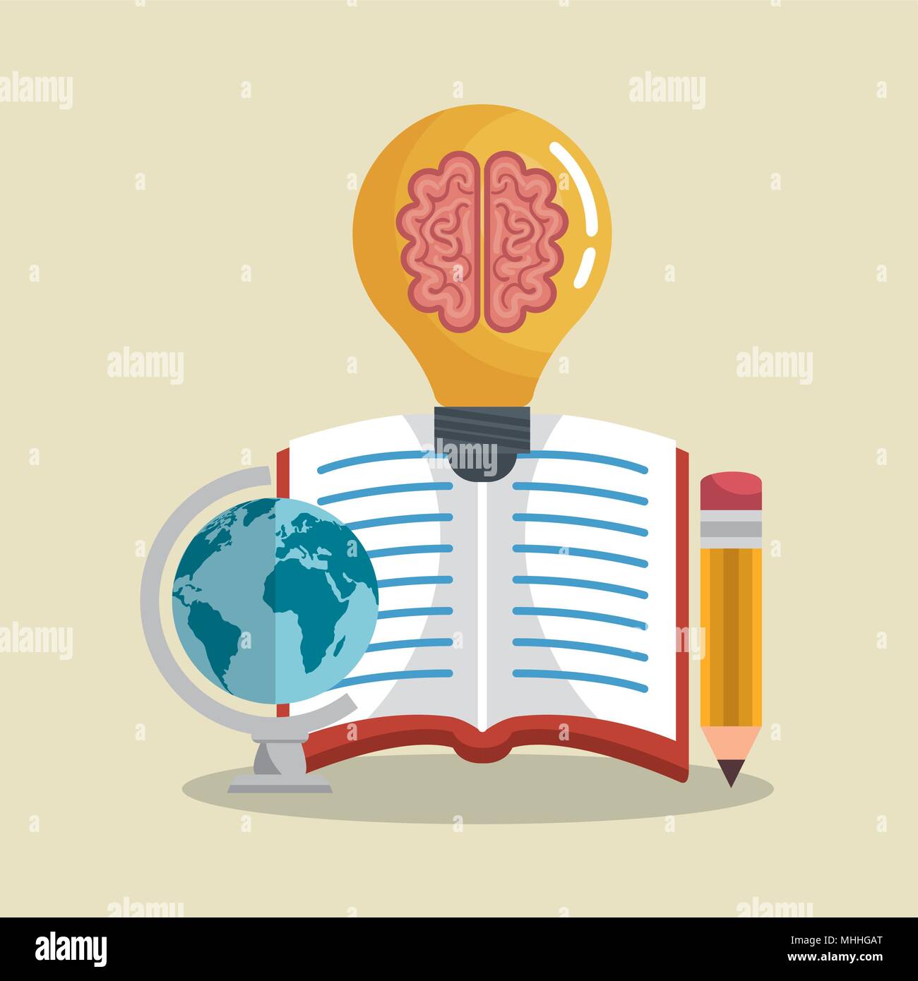 education easy learning set icons Stock Vector Image & Art - Alamy