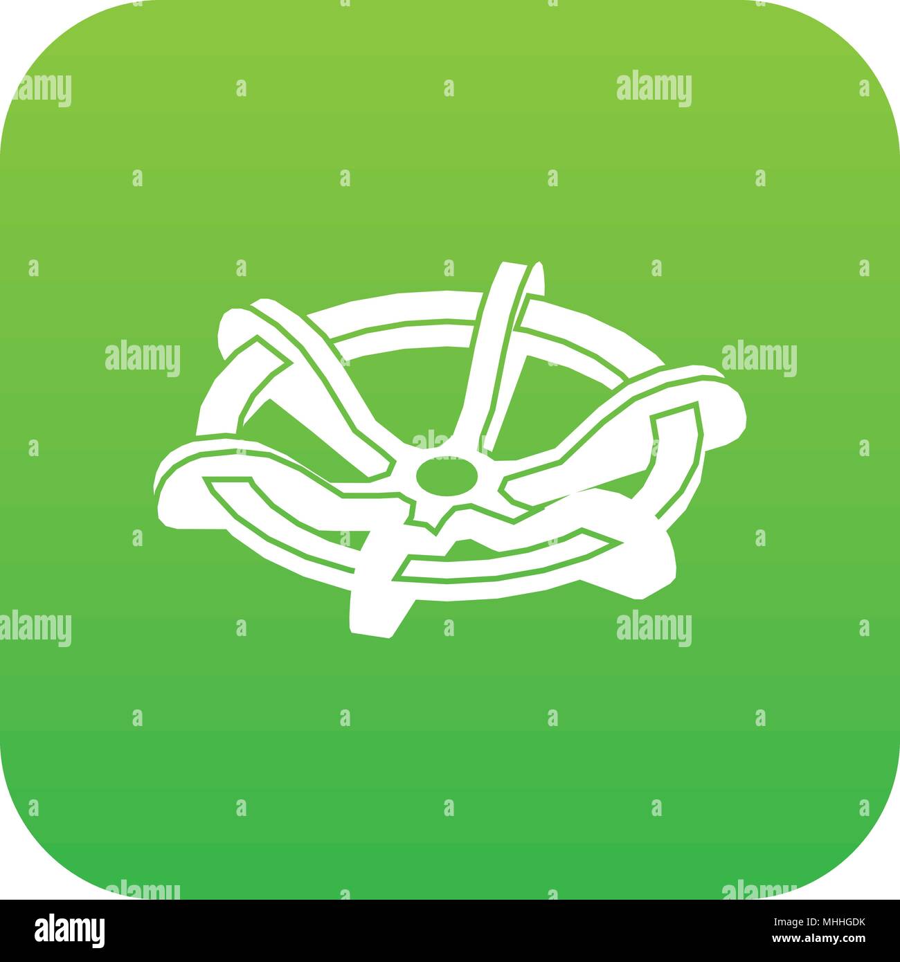 Circle tap gas icon green vector Stock Vector Image & Art - Alamy