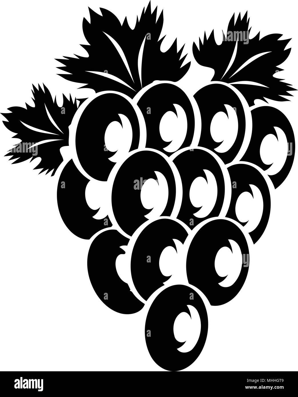 Bunch of grape icon, simple style Stock Vector Image & Art - Alamy