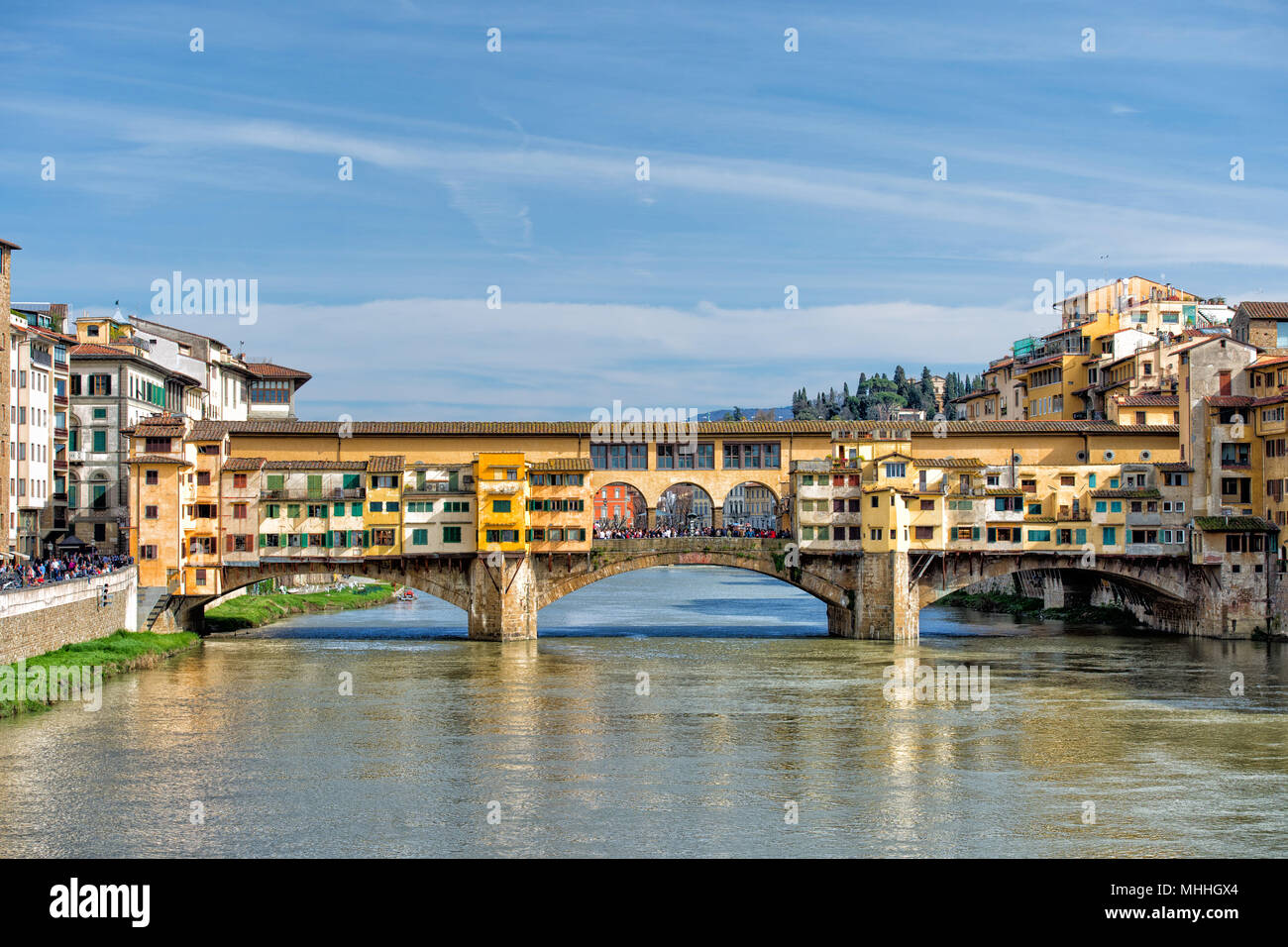 Florence Ponte Vecchio bridge view cityscape Stock Photo - Alamy