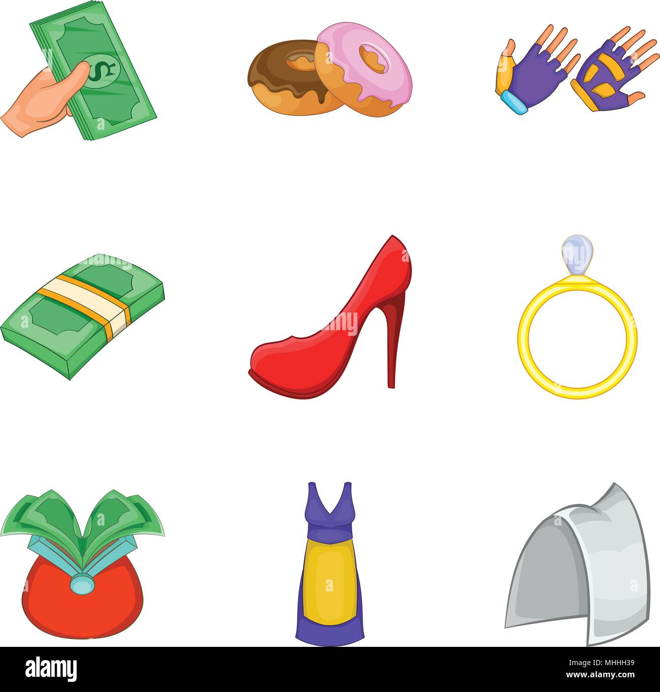 Shopping spree icons set, cartoon style Stock Vector Image & Art - Alamy