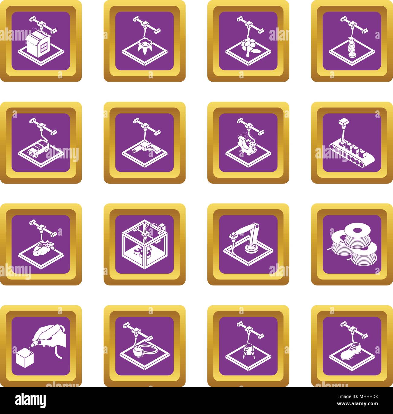 3d printing house robot Stock Vector Images - Alamy