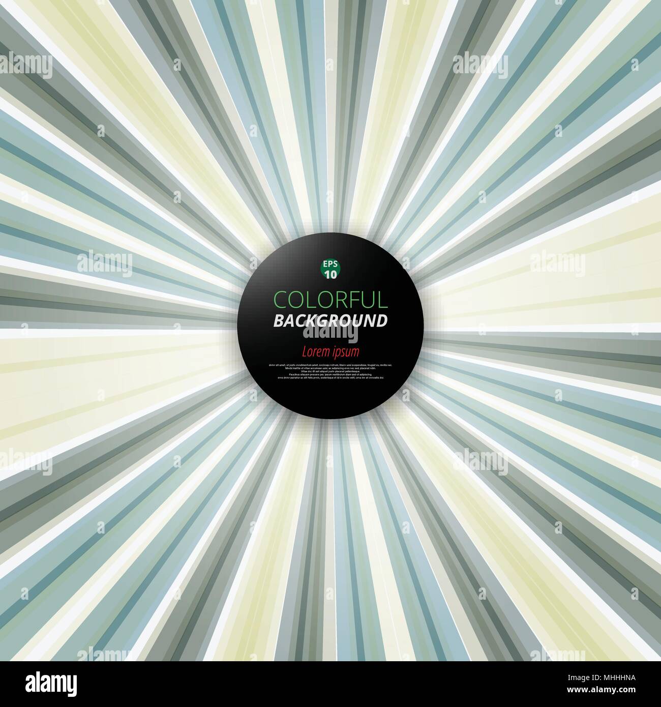 Abstract geometric triangle radial of colorfule in green tone ...