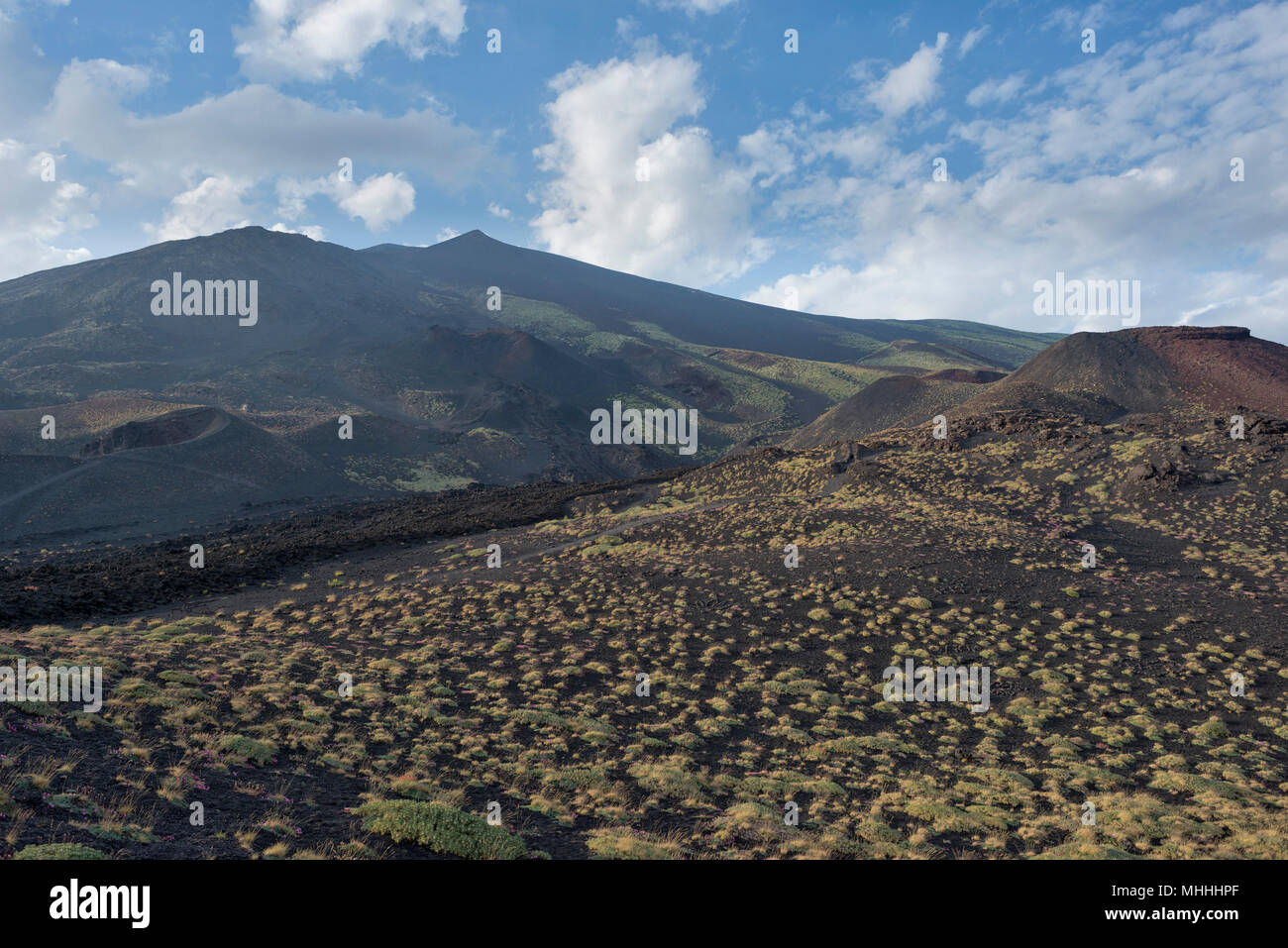 etna volcano caldera view after eruption Stock Photo - Alamy
