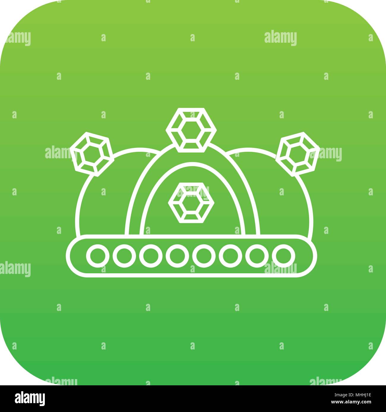 Crown icon green vector Stock Vector Image & Art - Alamy