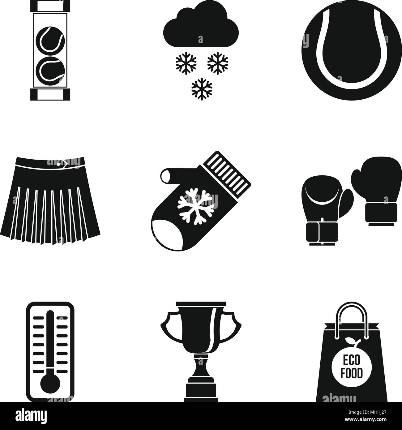 Fair game icons set, simple style Stock Vector Image & Art - Alamy