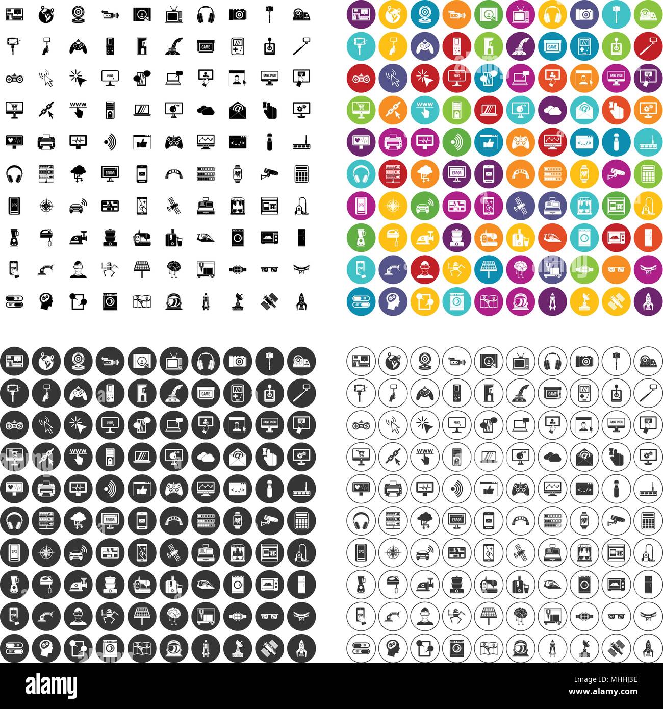 100 software icons set vector variant Stock Vector Image & Art - Alamy