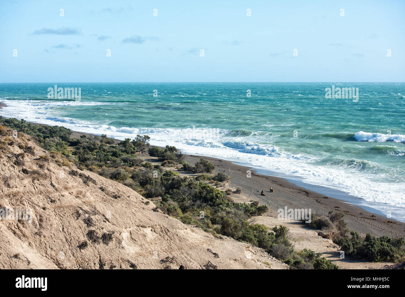 atlantic ocean waves in Patagonia, Argentina Stock Photo - Alamy