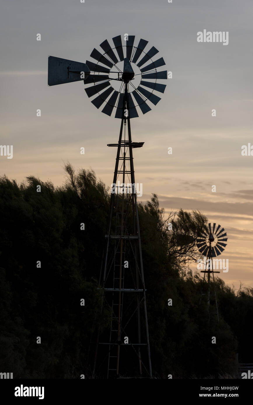 farm old windmill for water in Patagonia Stock Photo - Alamy
