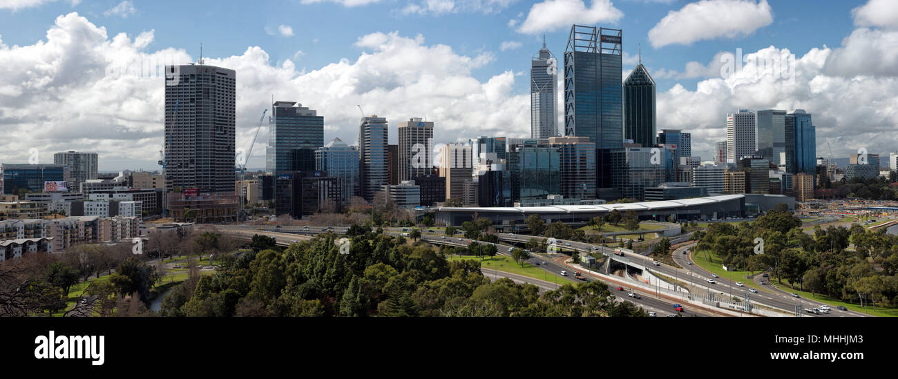 PERTH, AUSTRALIA, AUGUST, 18 2015 - Panorama on cloudy day Stock Photo ...