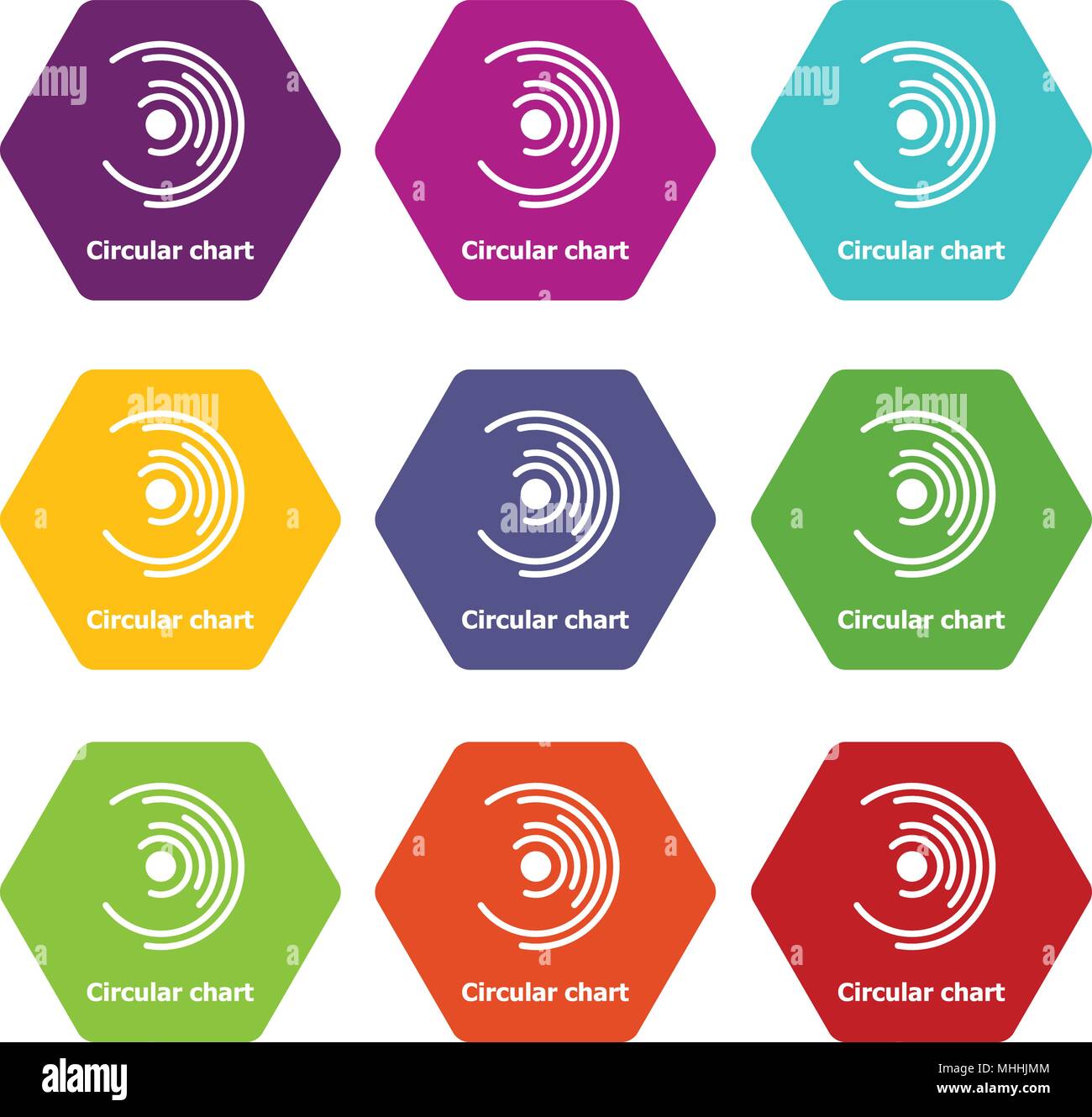 Circular chart icons set 9 vector Stock Vector Image & Art - Alamy