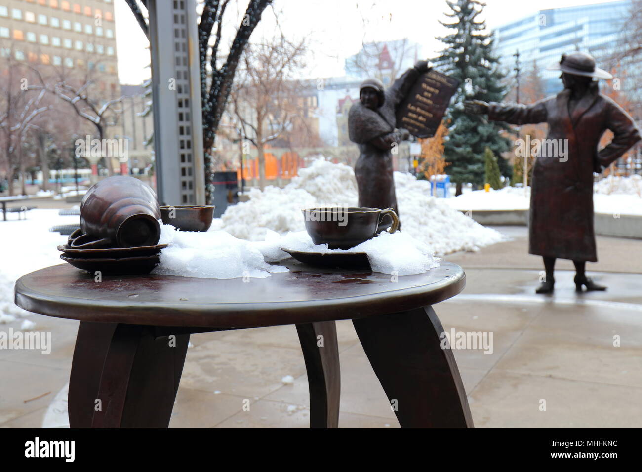 Famous Five in Calgary Stock Photo - Alamy