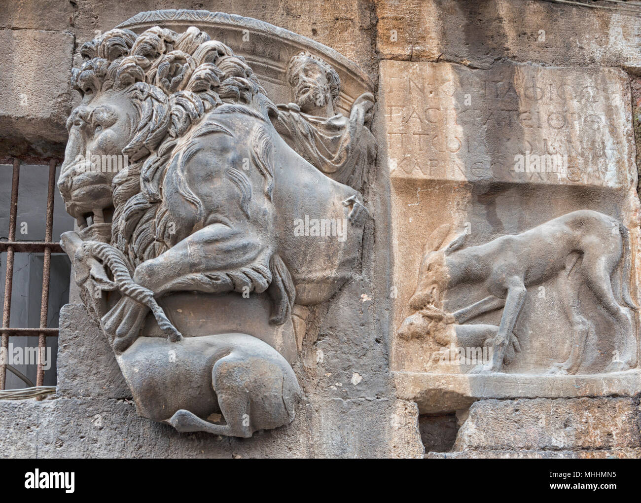 rome medieval bas relief in the jewish district Stock Photo - Alamy