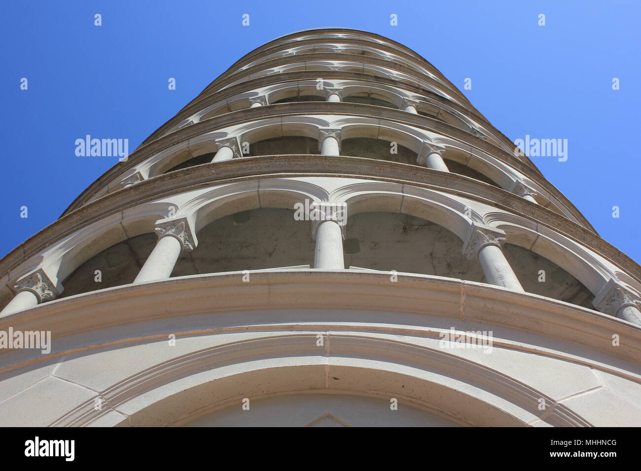 American replica of The Leaning Tower of Pisa in Niles, Illinois Stock ...