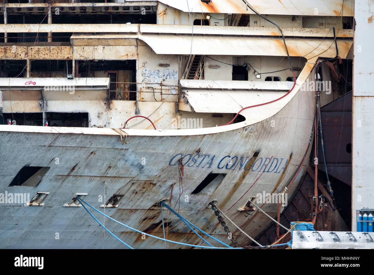 Inside Costa Concordia Upright