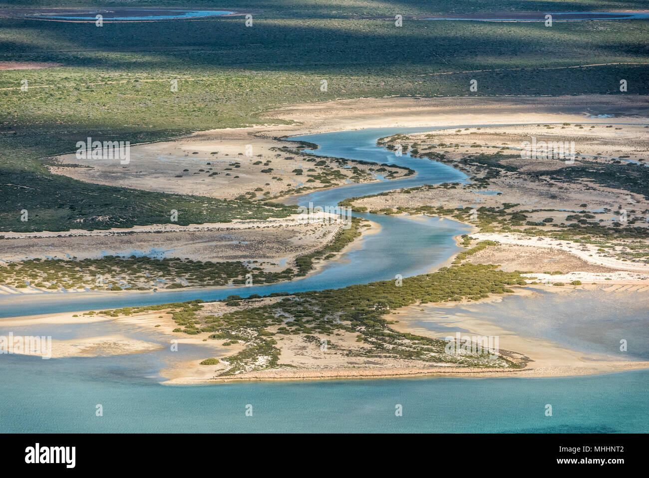 aerial view in shark bay Monkey Mia Australia Stock Photo - Alamy