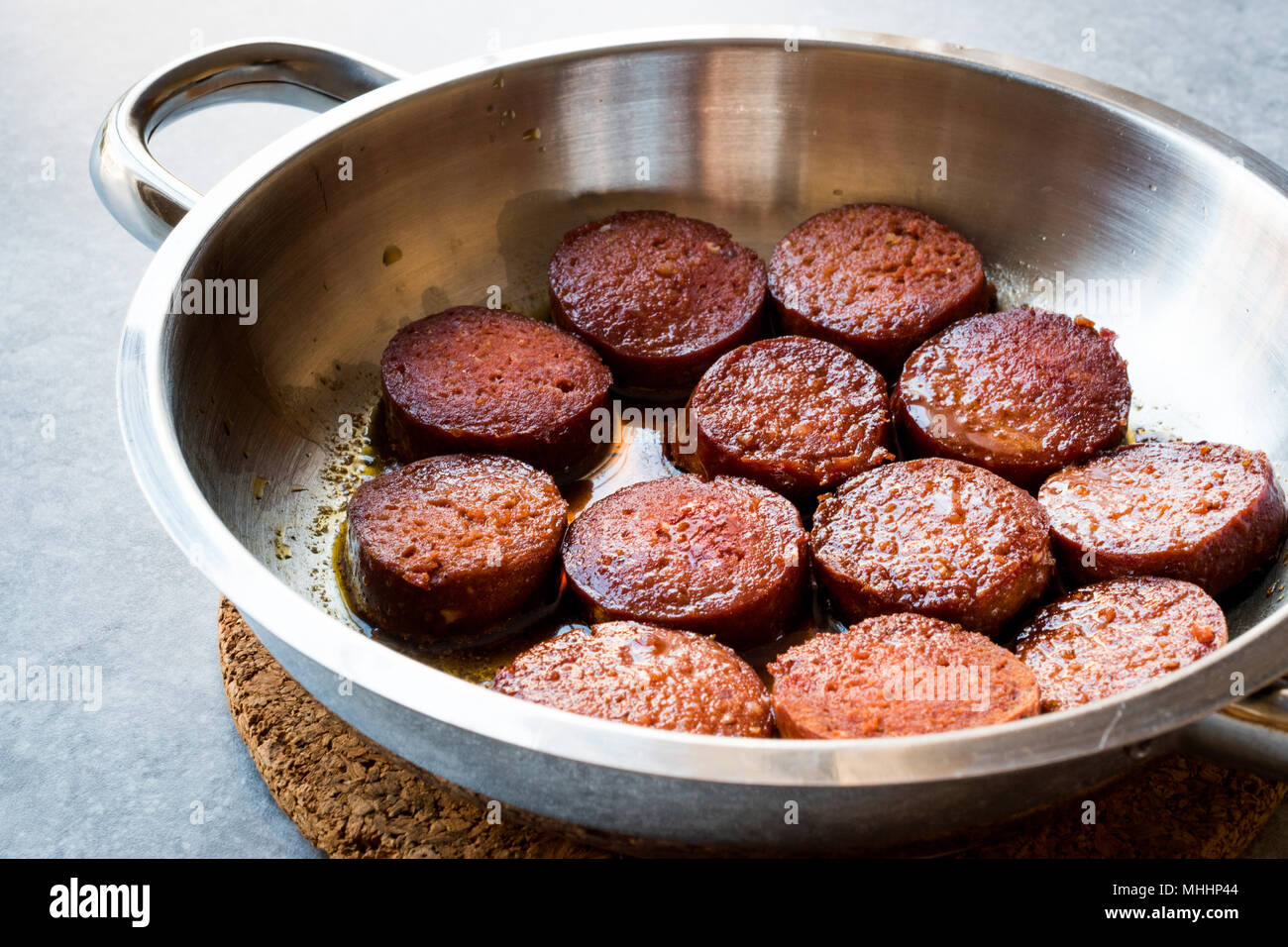 Turkish Sausage Sucuk in Frying Pan. Fast Food Stock Photo - Alamy