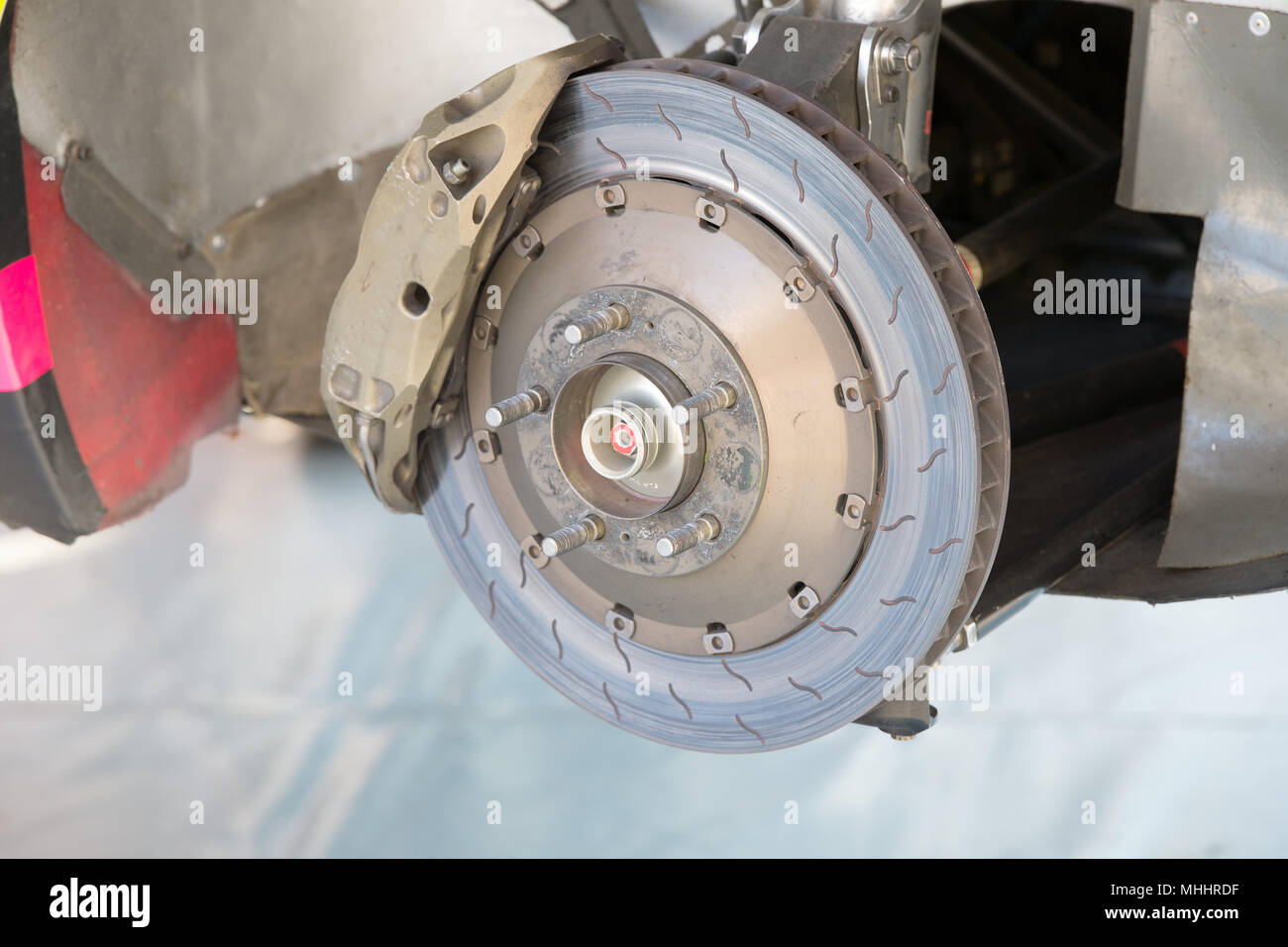 race car brake system detail close up Stock Photo - Alamy