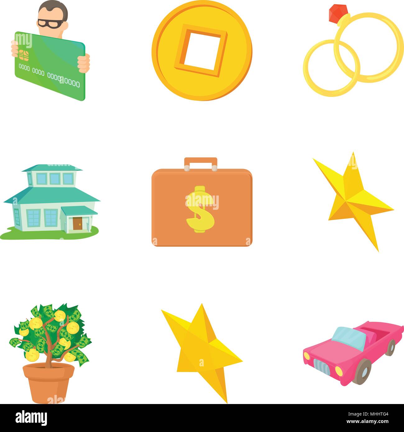 Monetary terms icons set, cartoon style Stock Vector Image & Art - Alamy