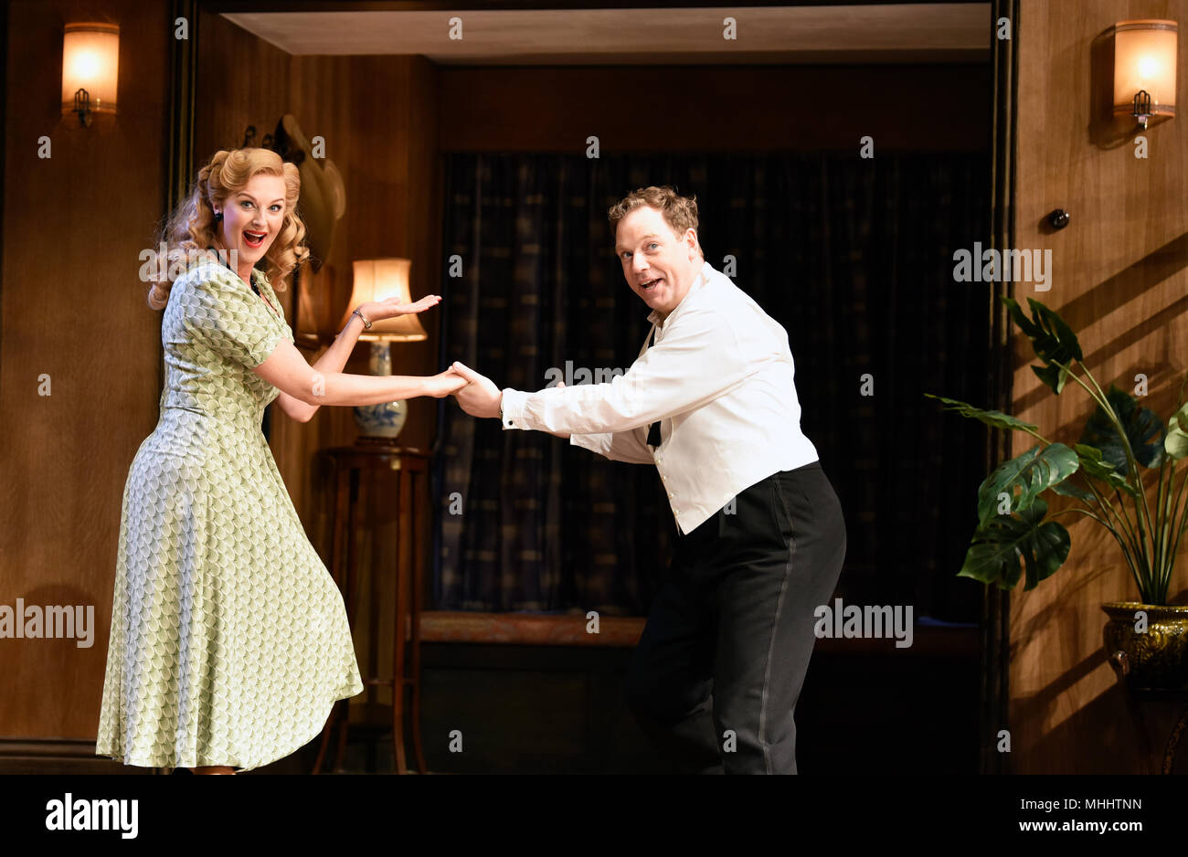 Rufus Hound (playing Garry Essendine) and Katherine Kingsley (playing ...