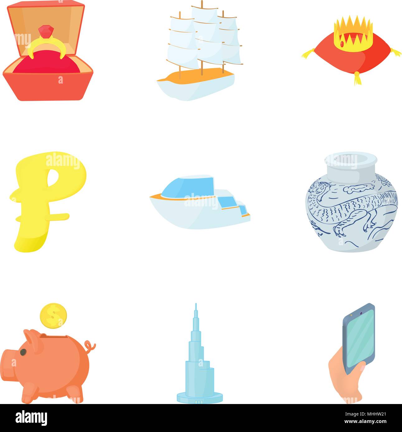 Money back icons set, cartoon style Stock Vector Image & Art - Alamy