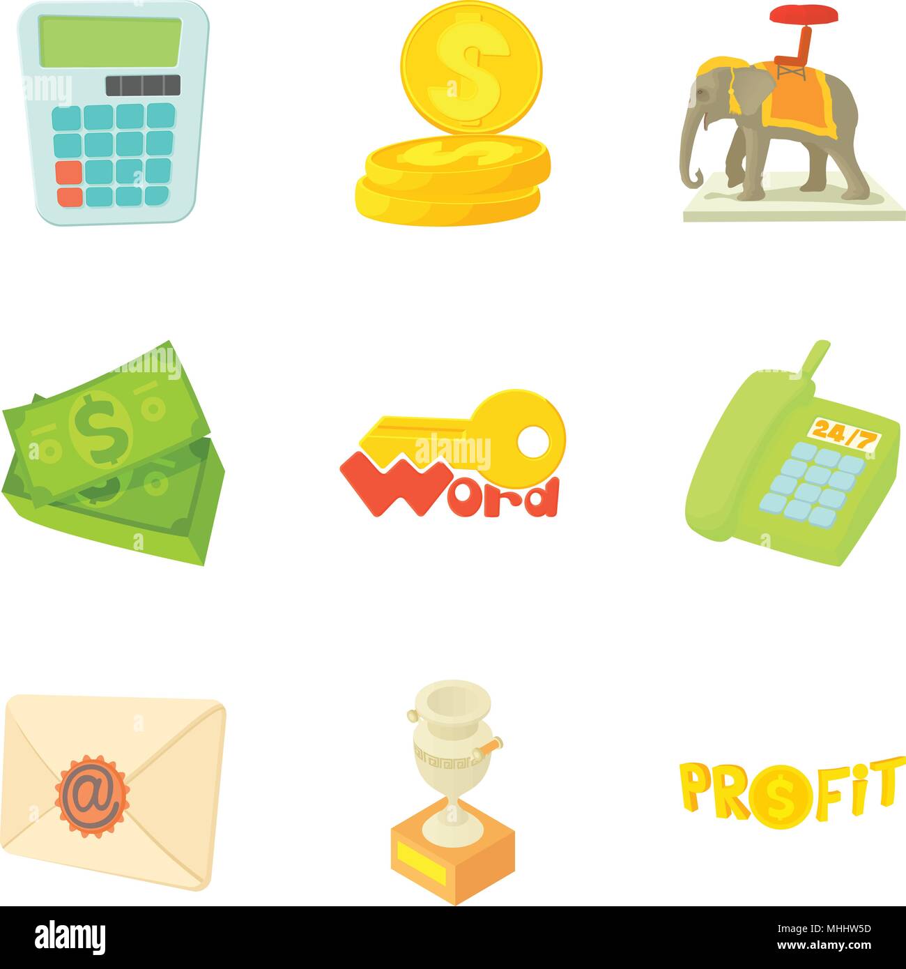 Refund icons set, cartoon style Stock Vector Image & Art - Alamy