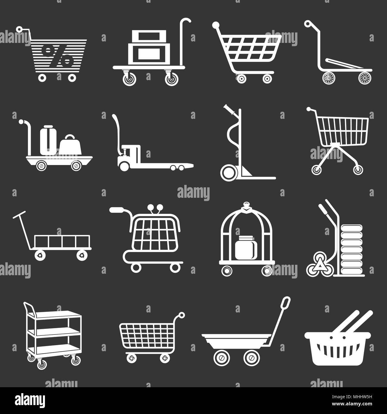 Cart types icons set grey vector Stock Vector Image & Art - Alamy