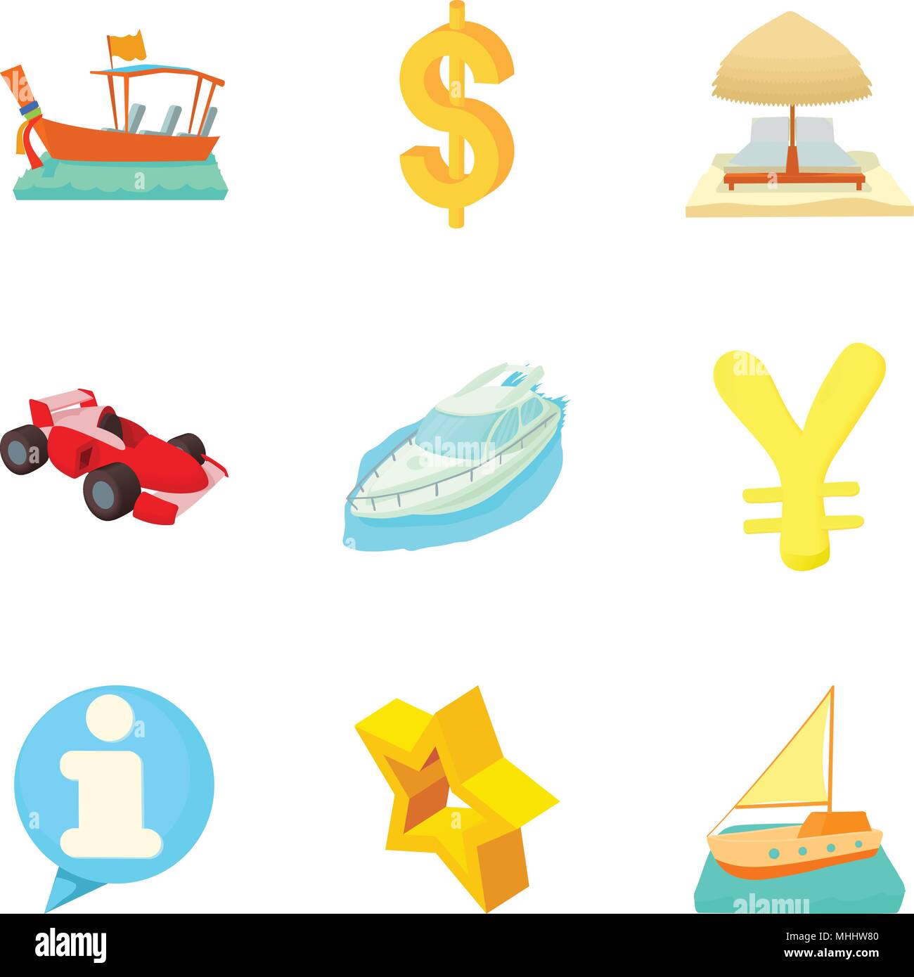 Monetary opportunity icons set, cartoon style Stock Vector Image & Art ...