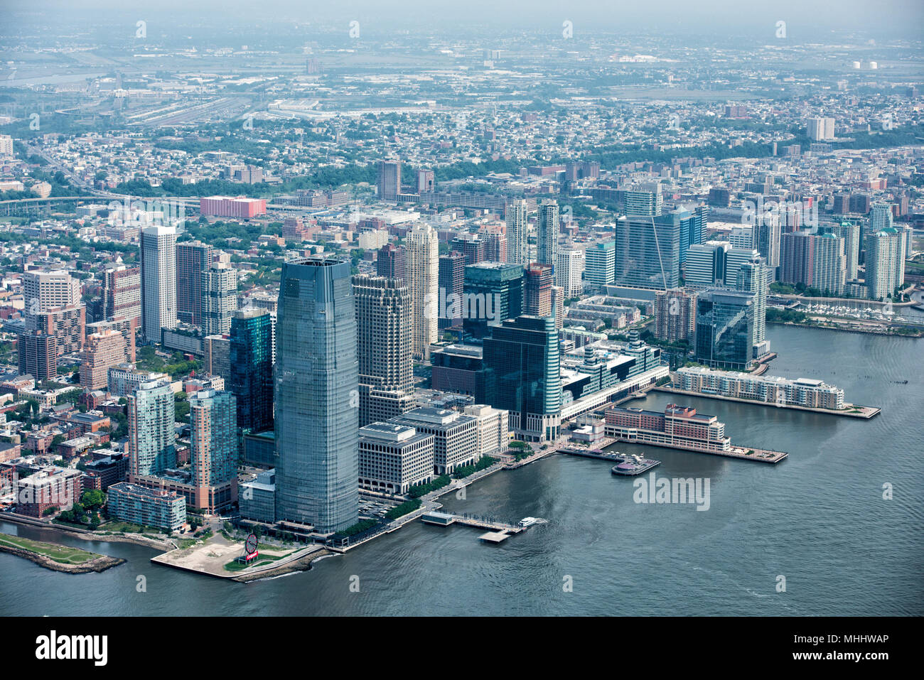 manhattan aerial view from helicopter Stock Photo - Alamy