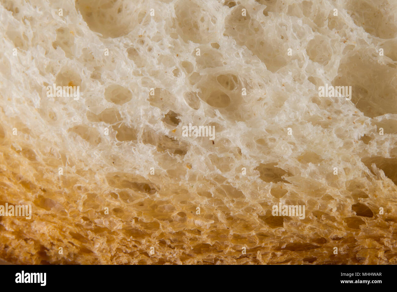 Bread inside Macro close up detail Stock Photo - Alamy