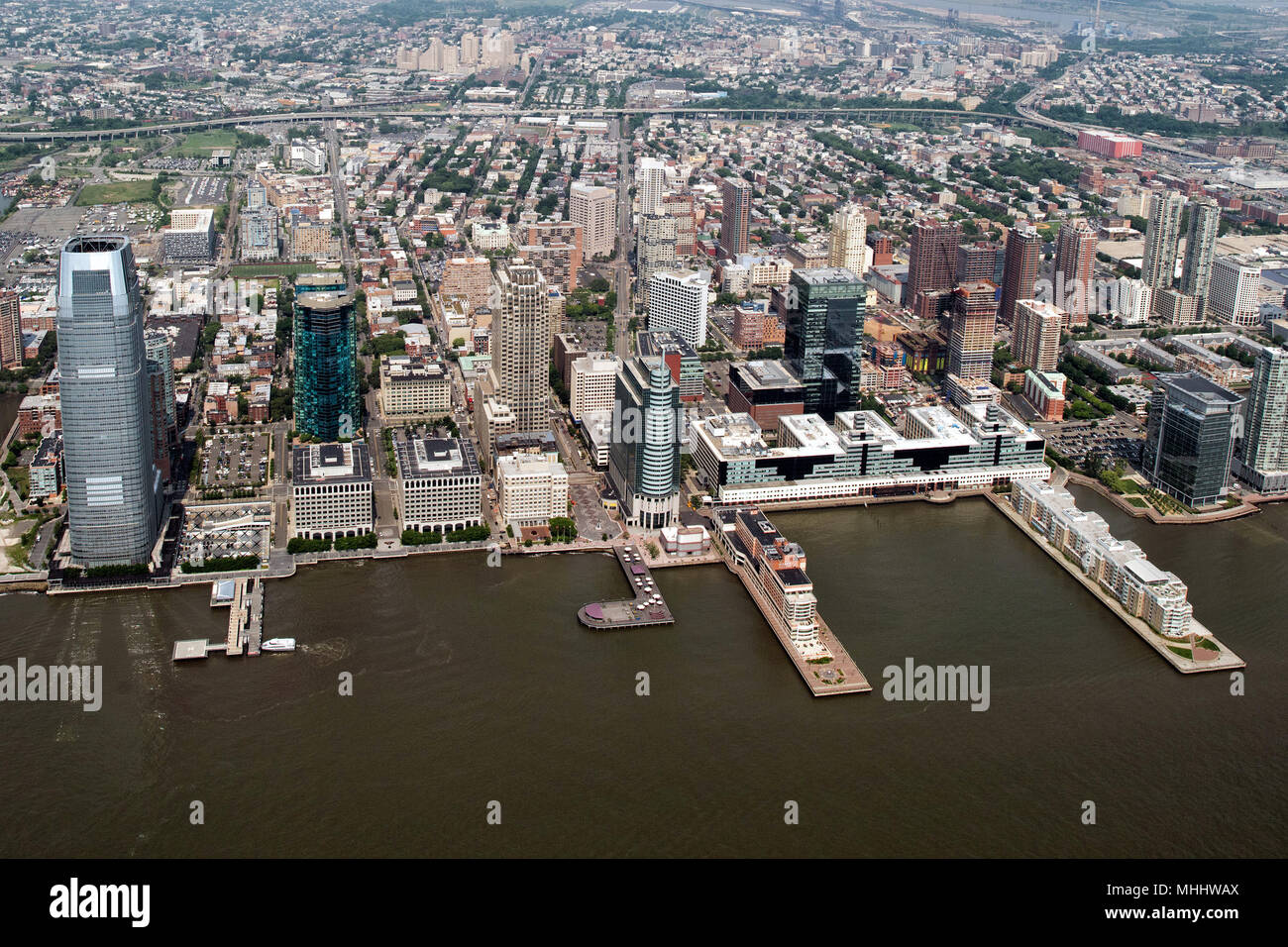 manhattan aerial view from helicopter Stock Photo - Alamy