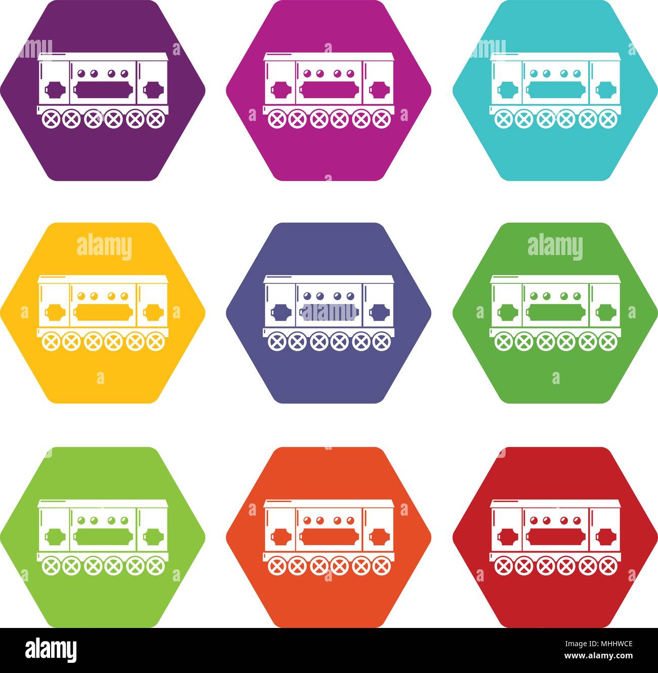 Compartment carriage icons set 9 vector Stock Vector Image & Art - Alamy