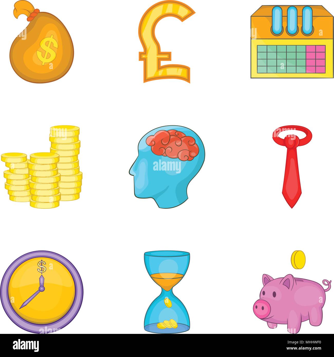 Change purse icons set, cartoon style Stock Vector Image & Art - Alamy