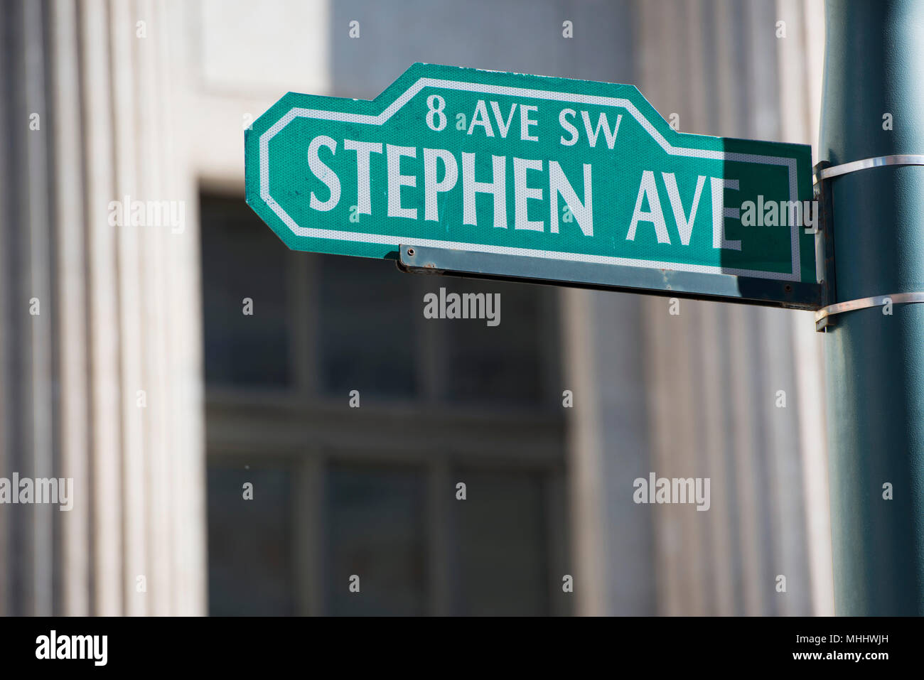Calgary Stephen Ave sign Stock Photo - Alamy
