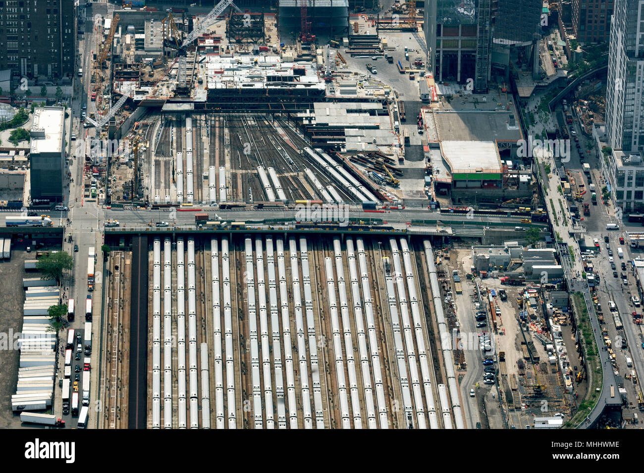 Aerial view penn station new hi-res stock photography and images - Alamy
