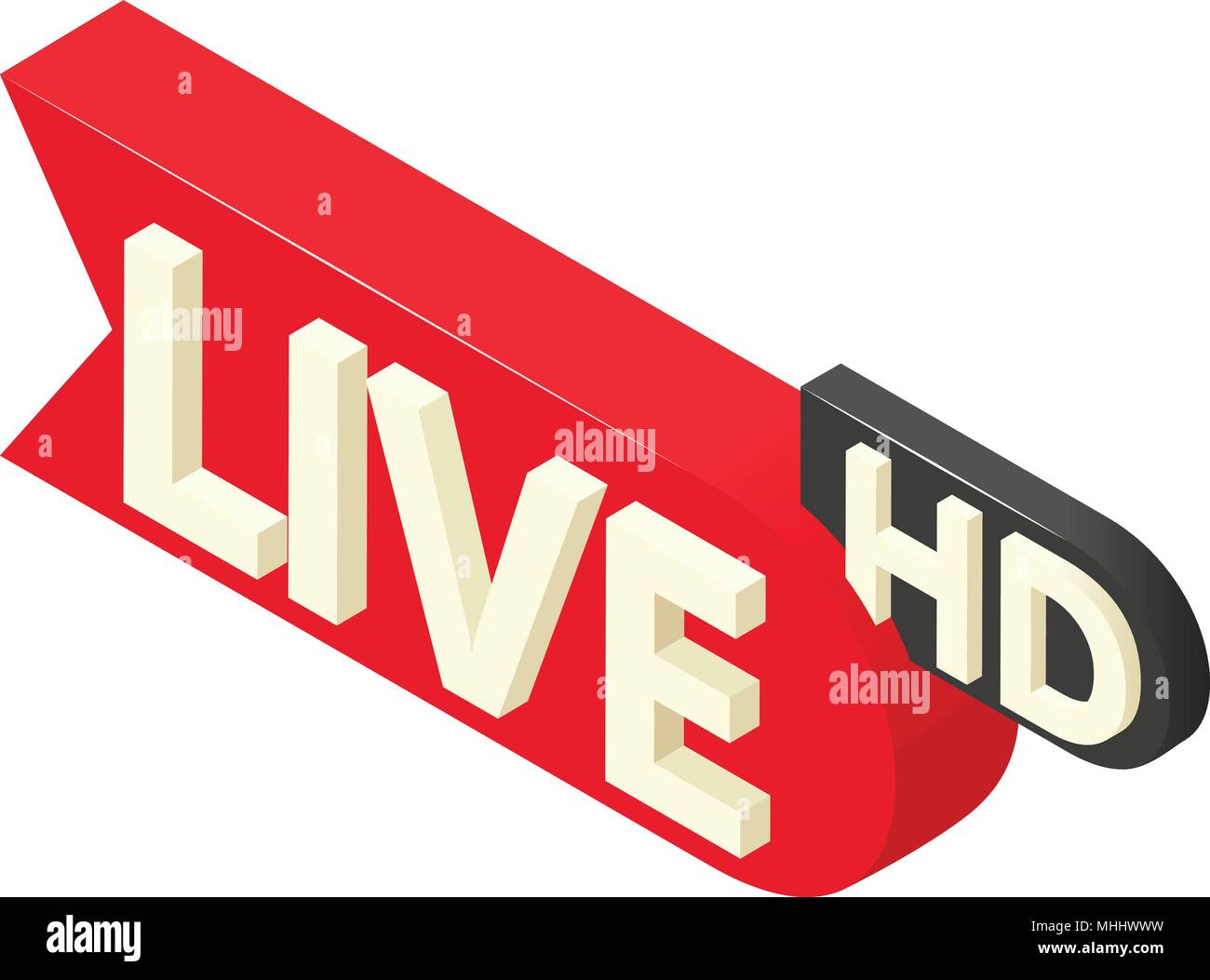 Live news icon isometric Stock Vector Images - Alamy