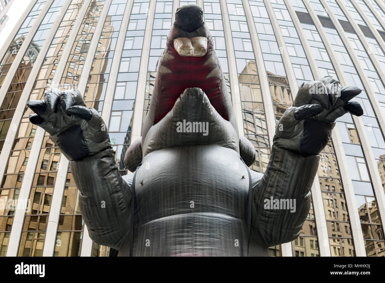 giant inflatable mouse in NEW YORK - USA wall street view Stock Photo ...