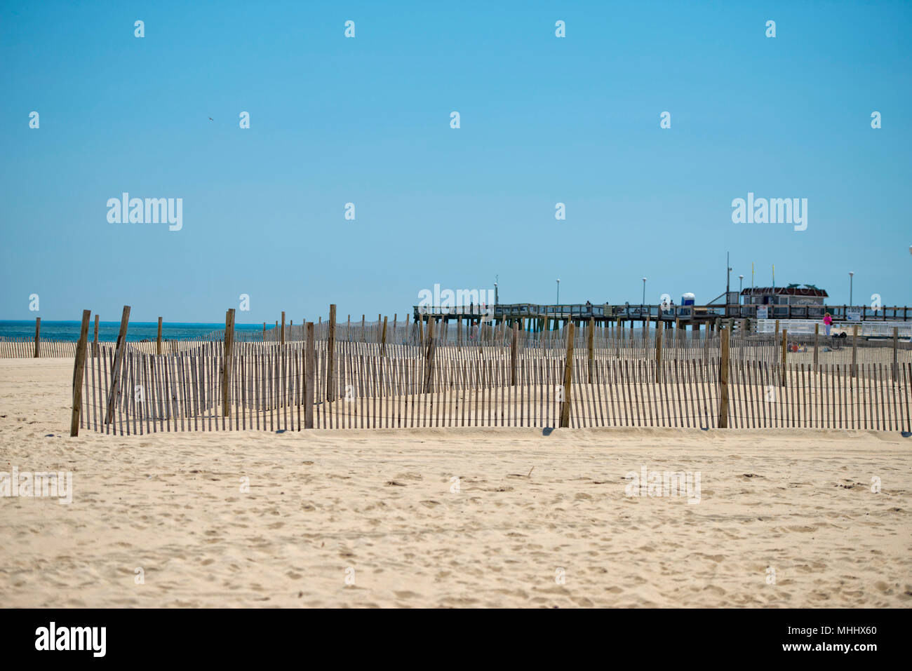 Ocean City Maryland sabdy beach from famous boardwalk detail Stock ...