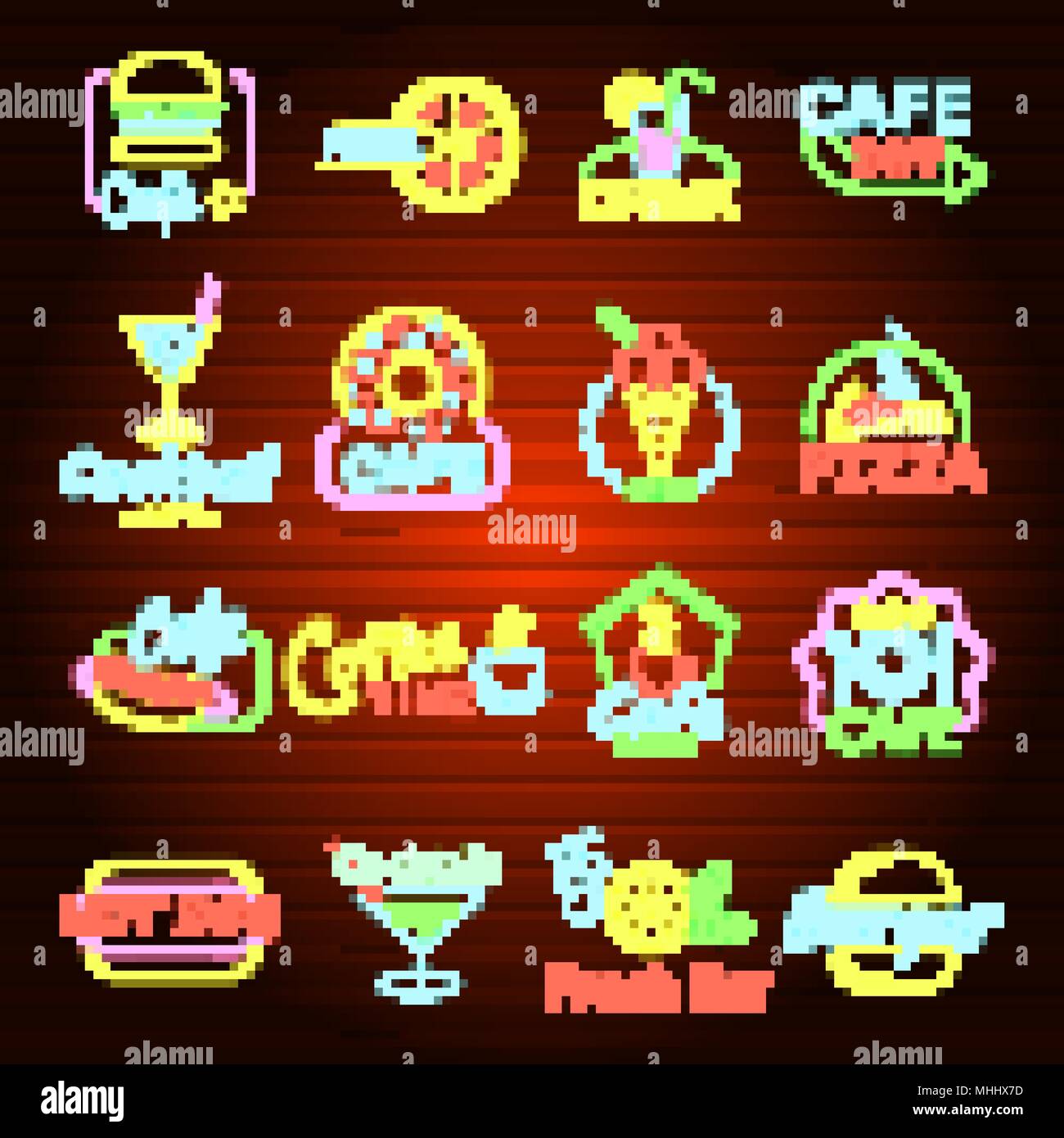 Colorful neon sign sushi hi-res stock photography and images - Alamy