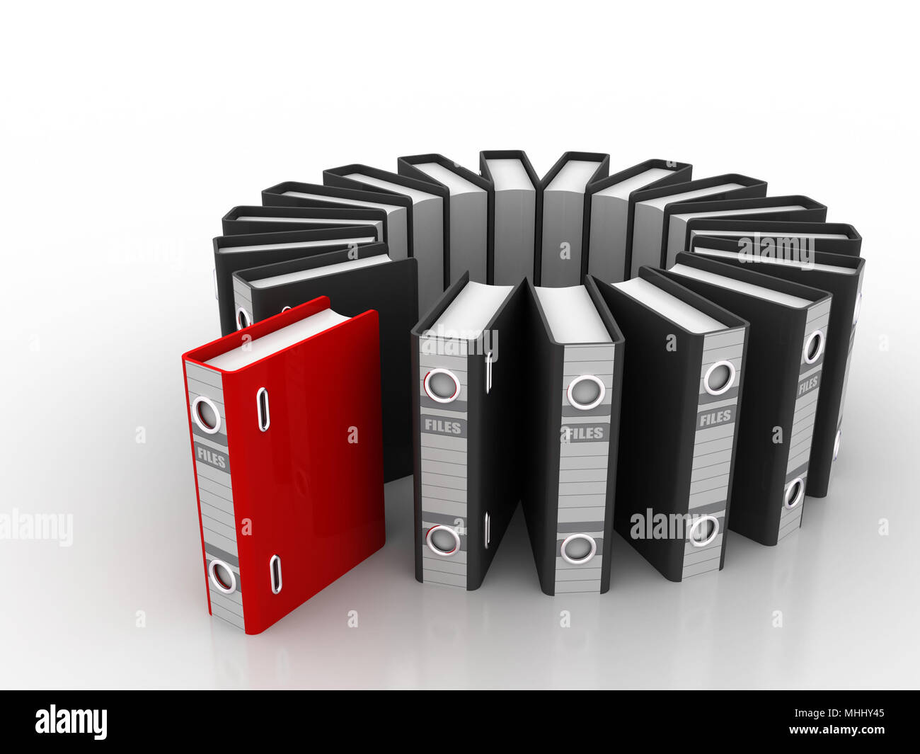 3d illustration of archive folders stack in white background Stock ...