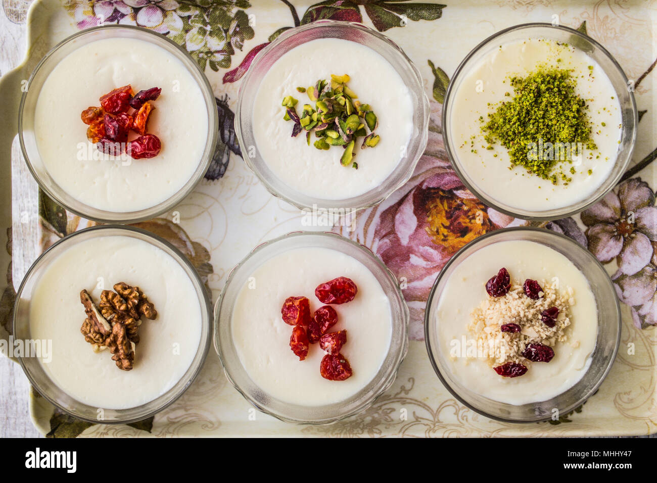 Muhallebi is a Turkish Creamy Pudding Stock Photo - Alamy