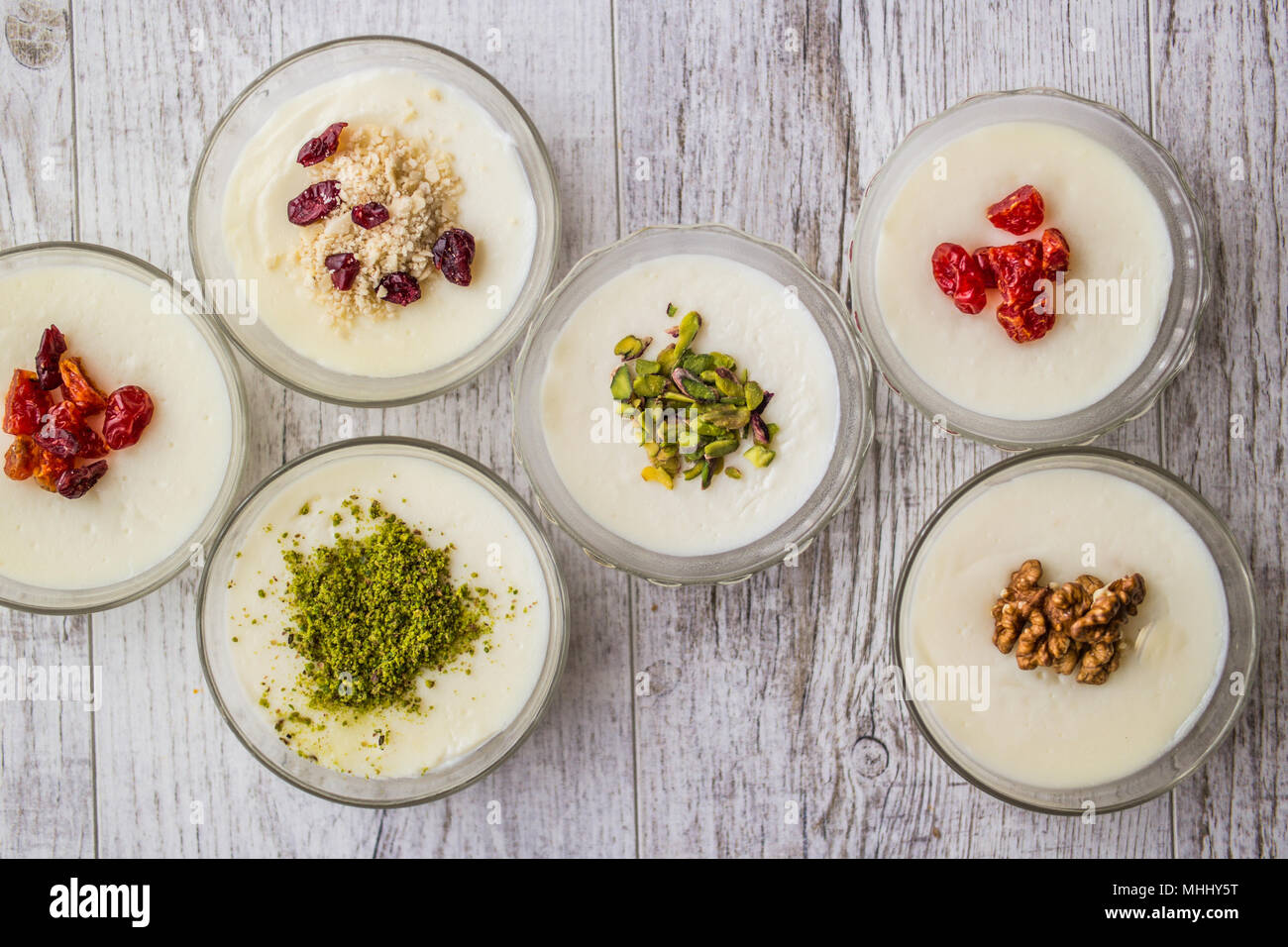 Muhallebi is a Turkish Creamy Pudding Stock Photo - Alamy