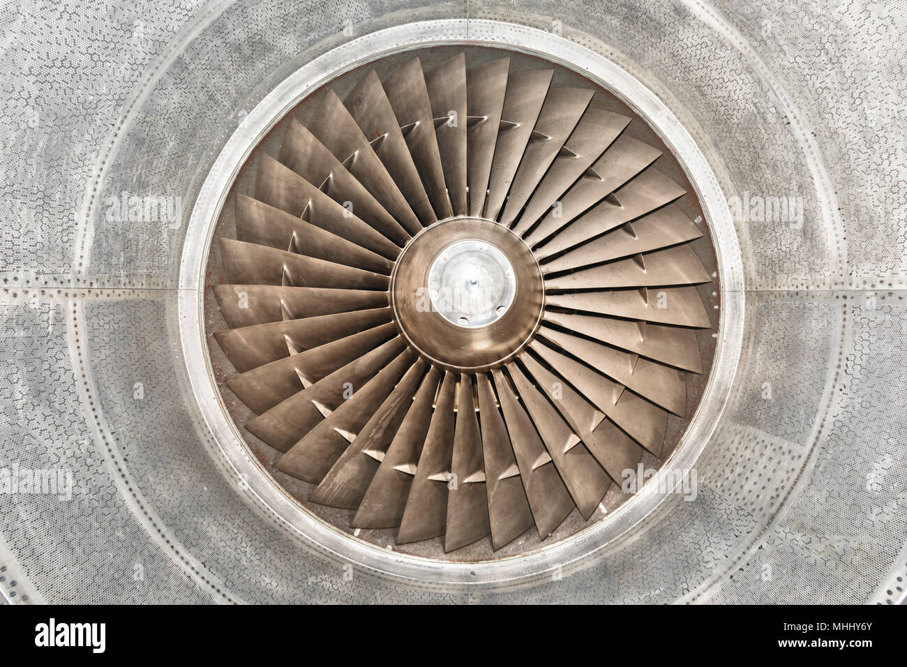 Airplane Jet gas turbine engine detail Stock Photo - Alamy