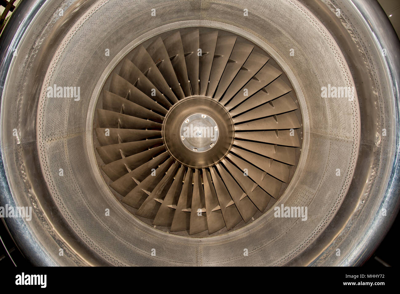 Airplane Jet gas turbine engine detail Stock Photo - Alamy