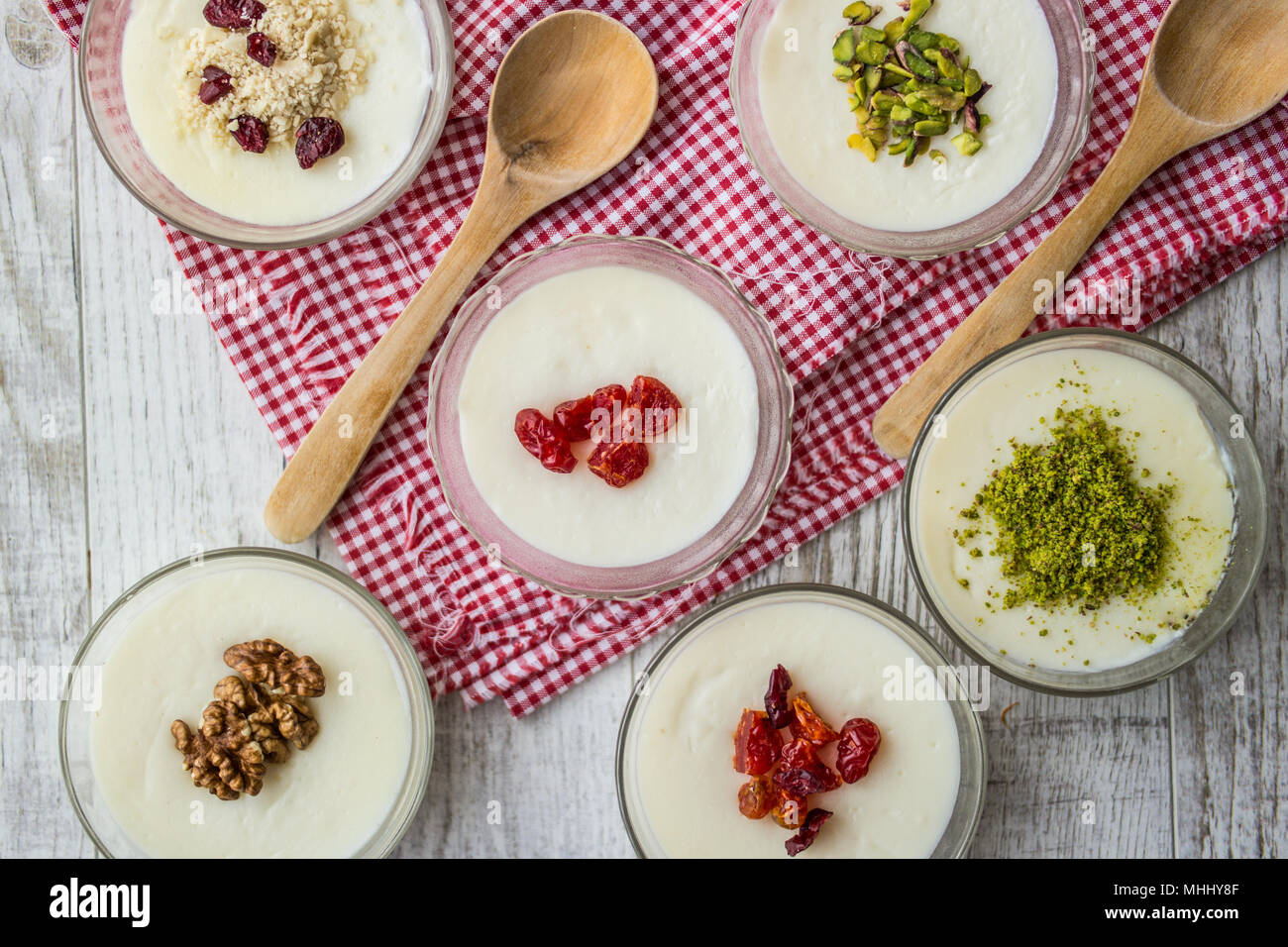 Muhallebi is a Turkish Creamy Pudding Stock Photo - Alamy