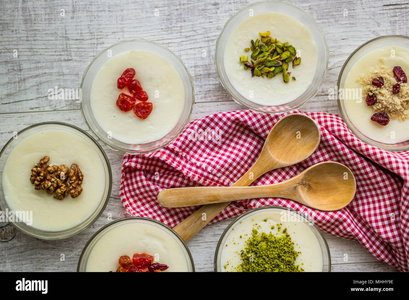 Muhallebi is a Turkish Creamy Pudding Stock Photo - Alamy