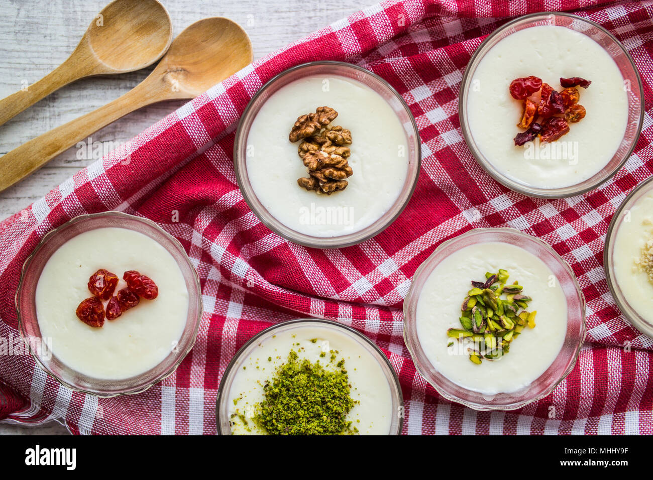Muhallebi is a Turkish Creamy Pudding Stock Photo - Alamy