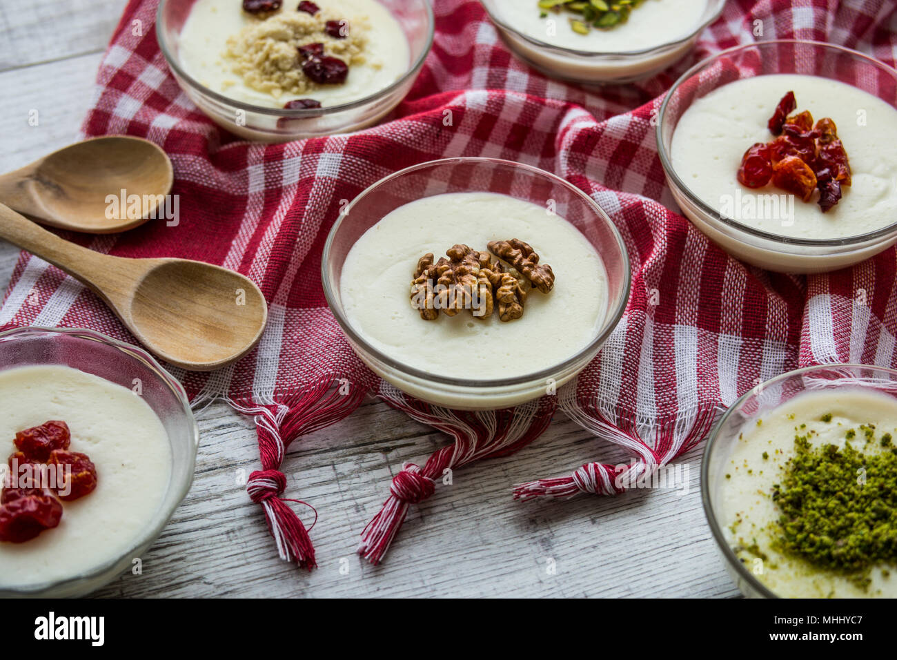 Muhallebi is a Turkish Creamy Pudding Stock Photo - Alamy
