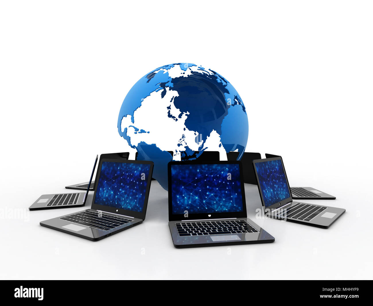3d rendering Computer network, Global Internet Concept Stock Photo - Alamy